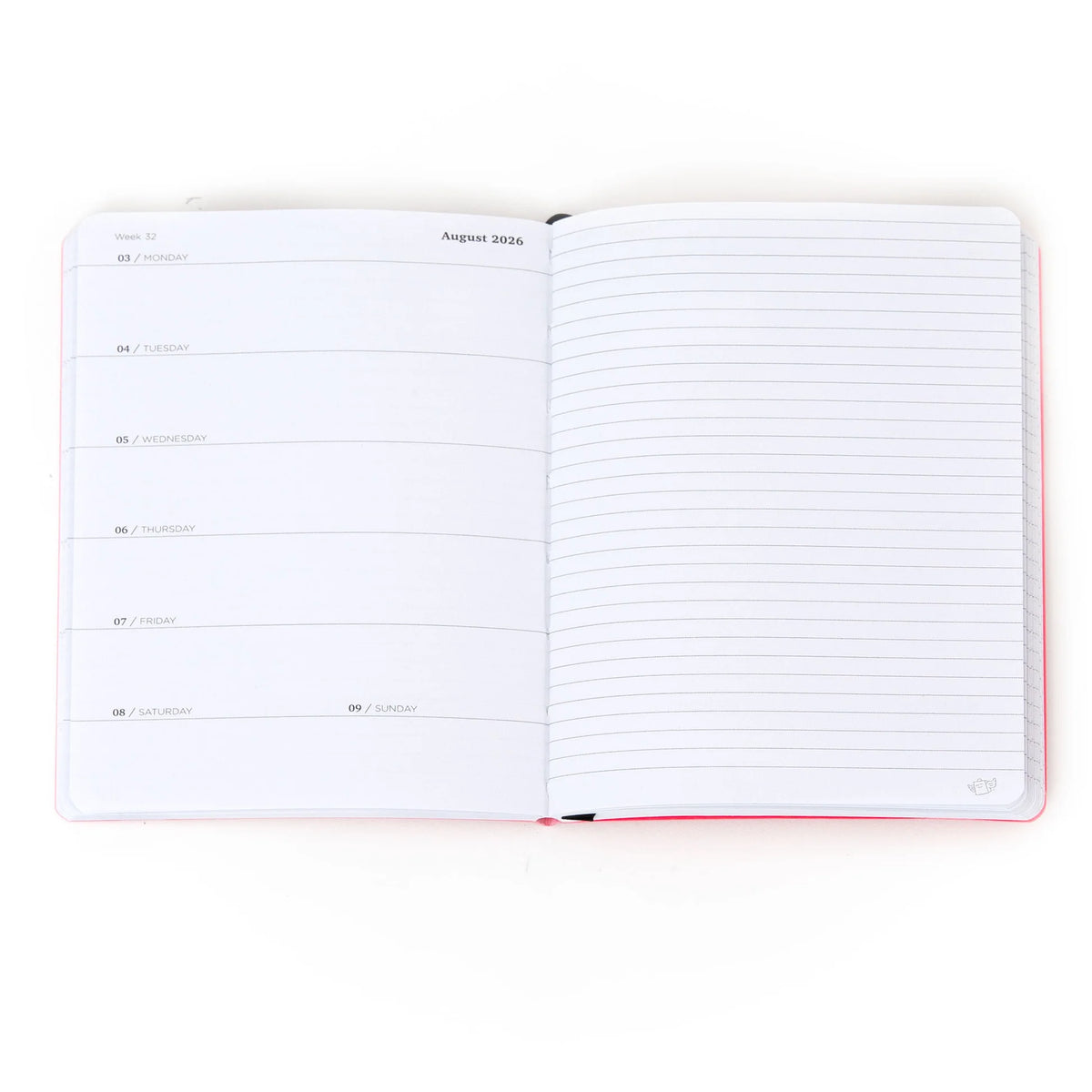 Pink Pocket Diary 2026 Week View Small + Free Pen & Bag | Funky Confetti